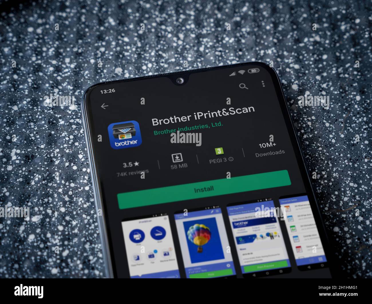 Lod, Israel - July 8, 2020: Brother iPrint&Scan app play store page on ...