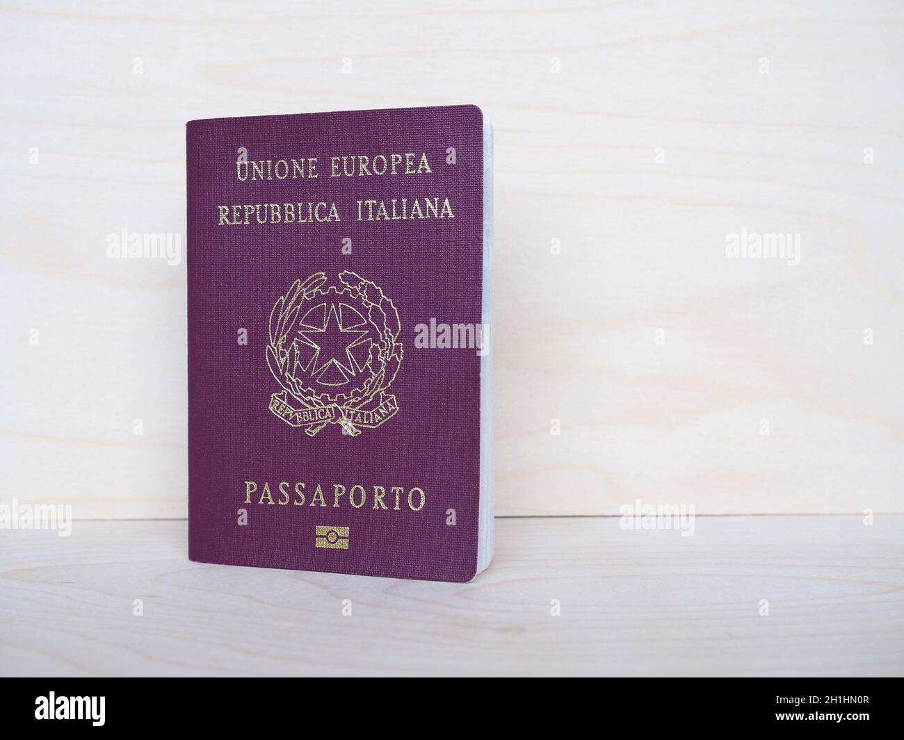 ROME, ITALY - CIRCA AUGUST 2020: Italian passport identity document ...