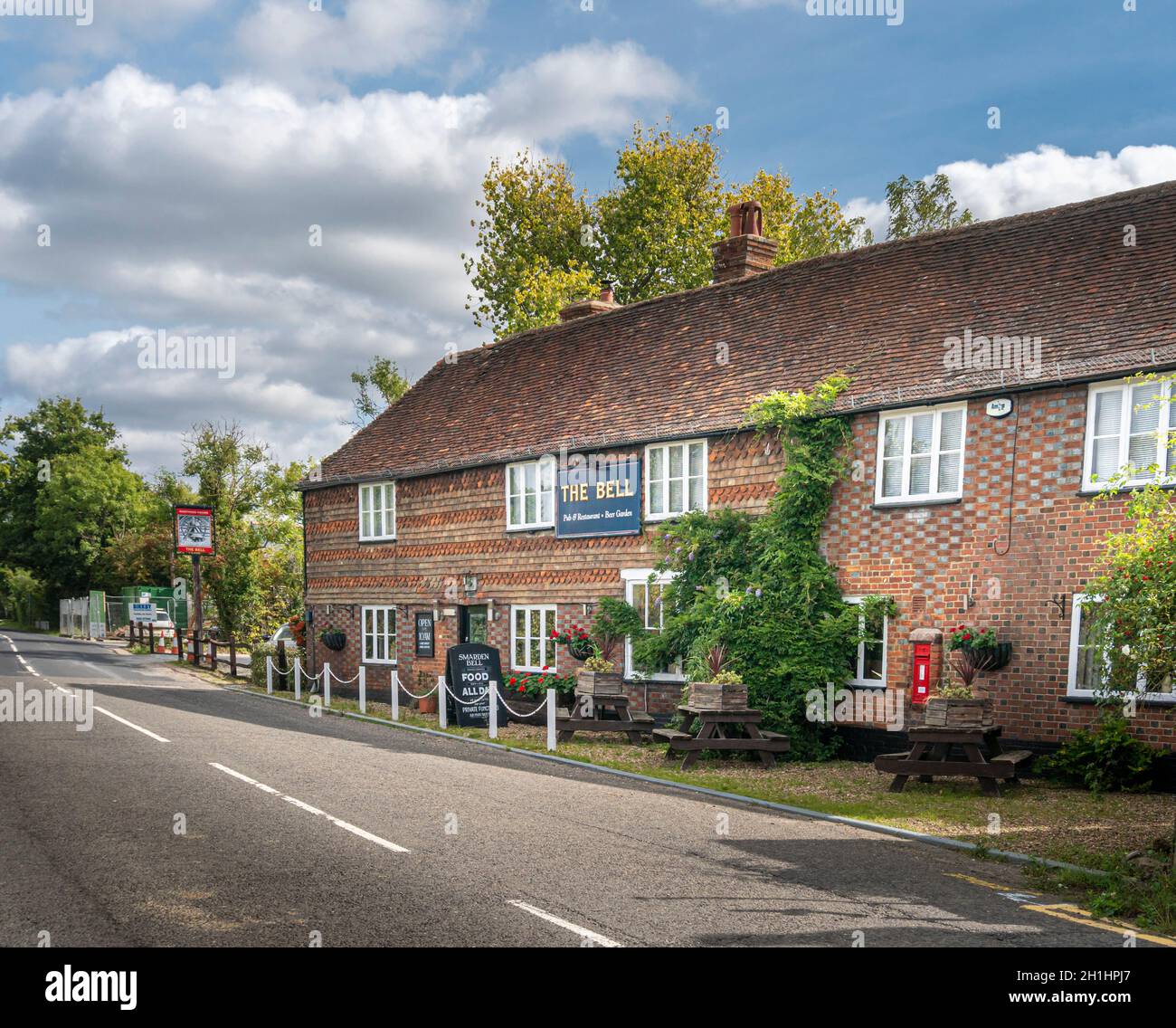 The Bell public house in the village of Smarden, Kent, UK Stock Photo ...