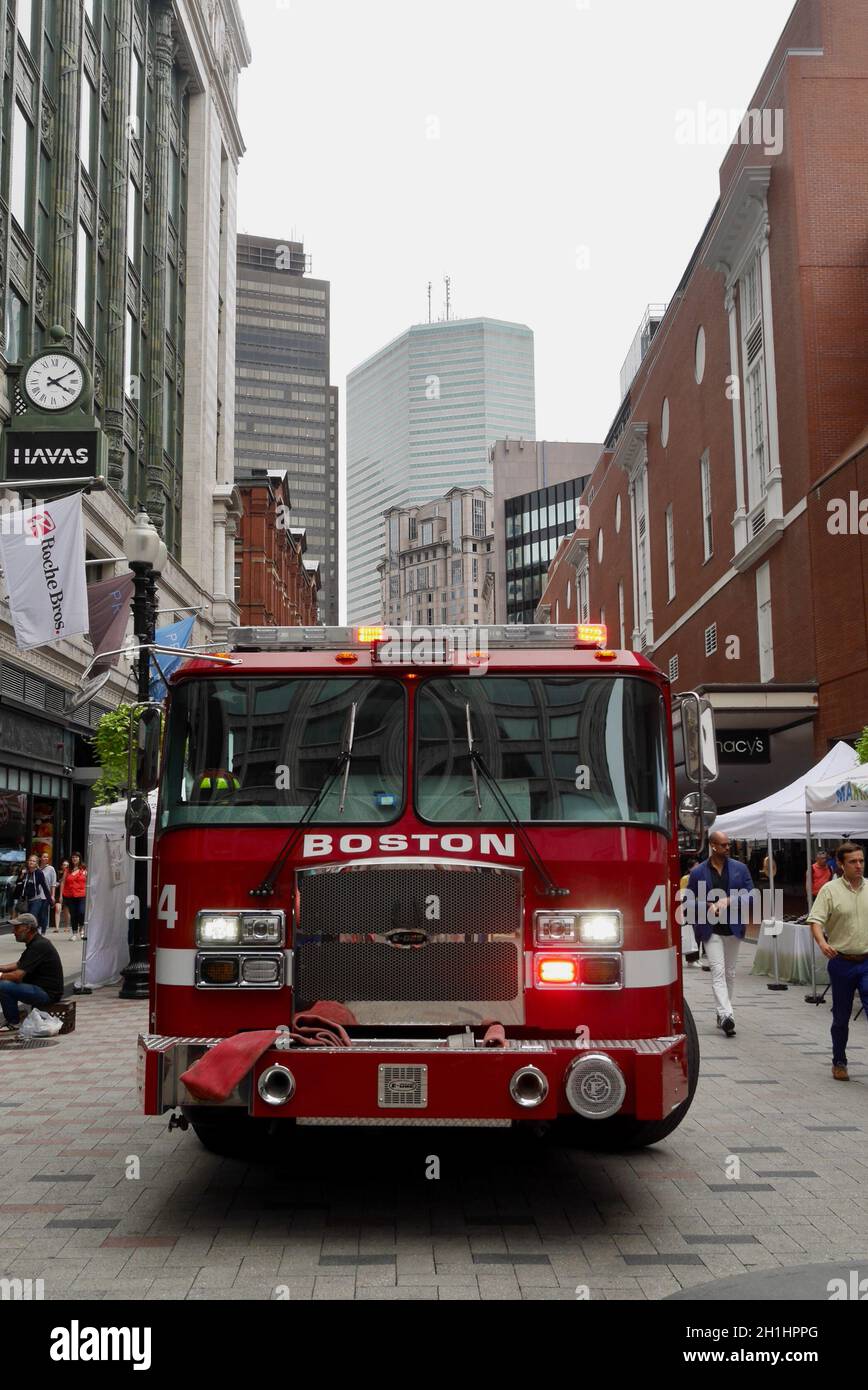 Boston fire truck hi-res stock photography and images - Alamy