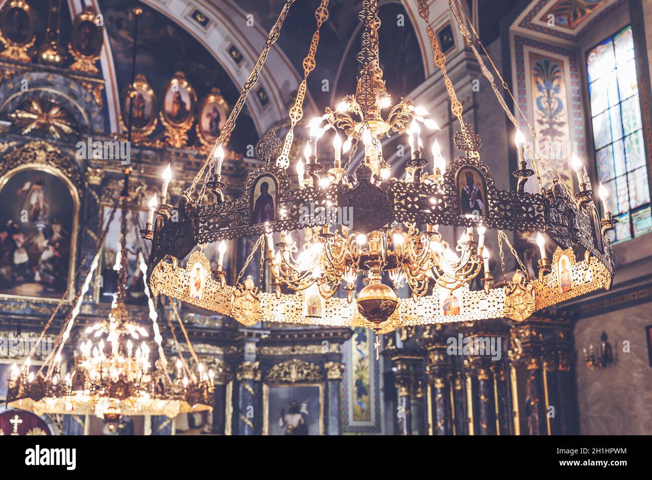 Serbian Orthodox cathedral church interior, St. Michael's Cathedral ...