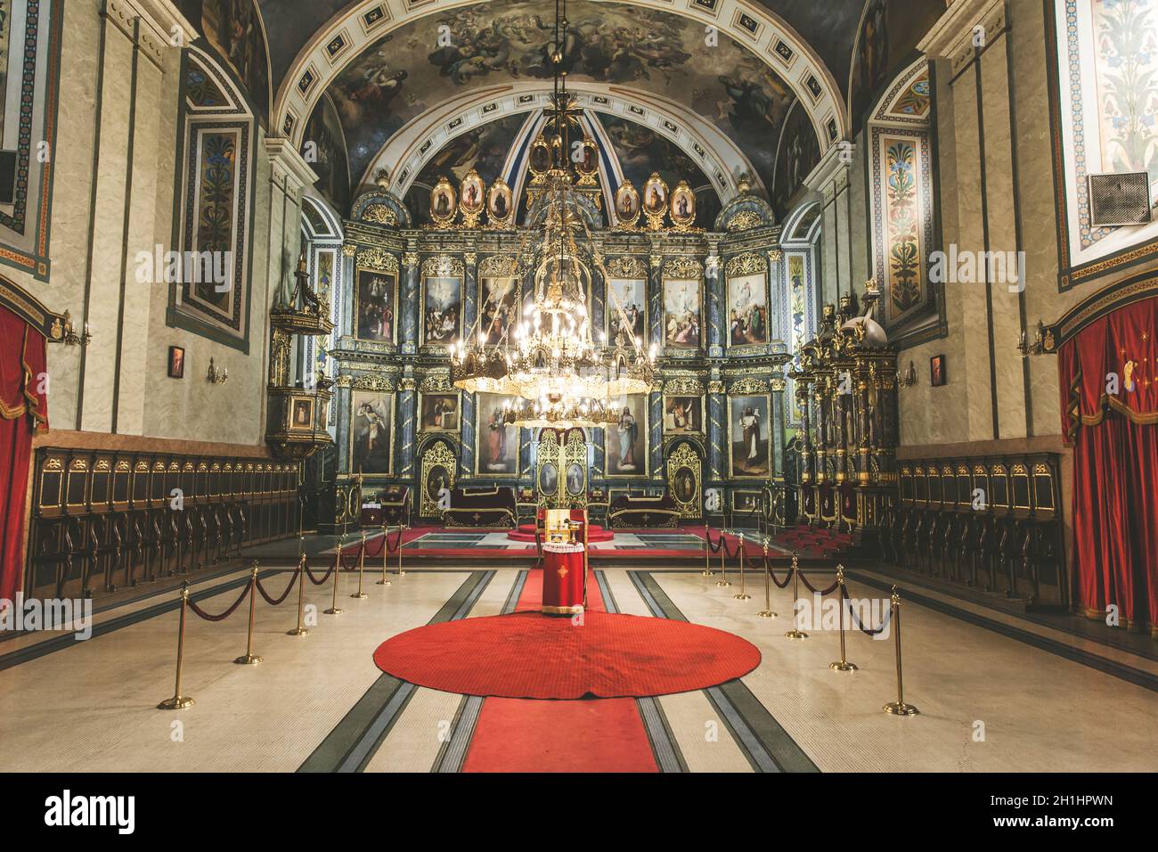 Serbian Orthodox cathedral church interior, St. Michael's Cathedral ...