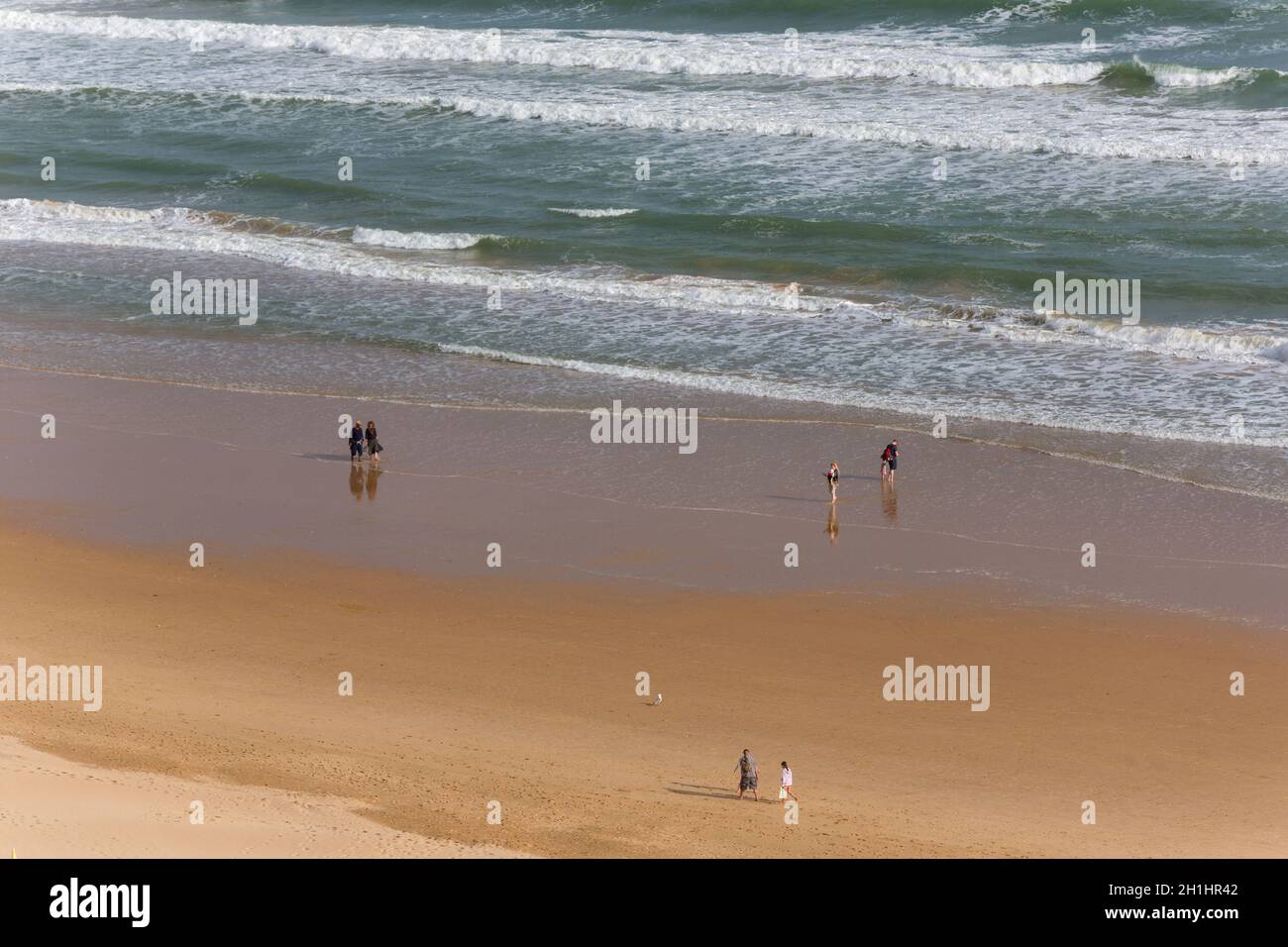 PRAIA DA ROCHA, PORTUGAL - APRIL 22, 2017: People at the famous beach ...