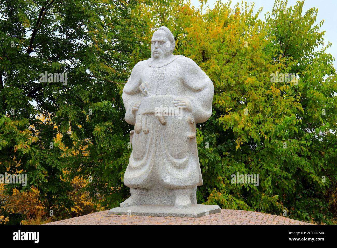 Sculpture of Ukrainian Cossack in the Museum of Zaporizhzhya Cossack ...