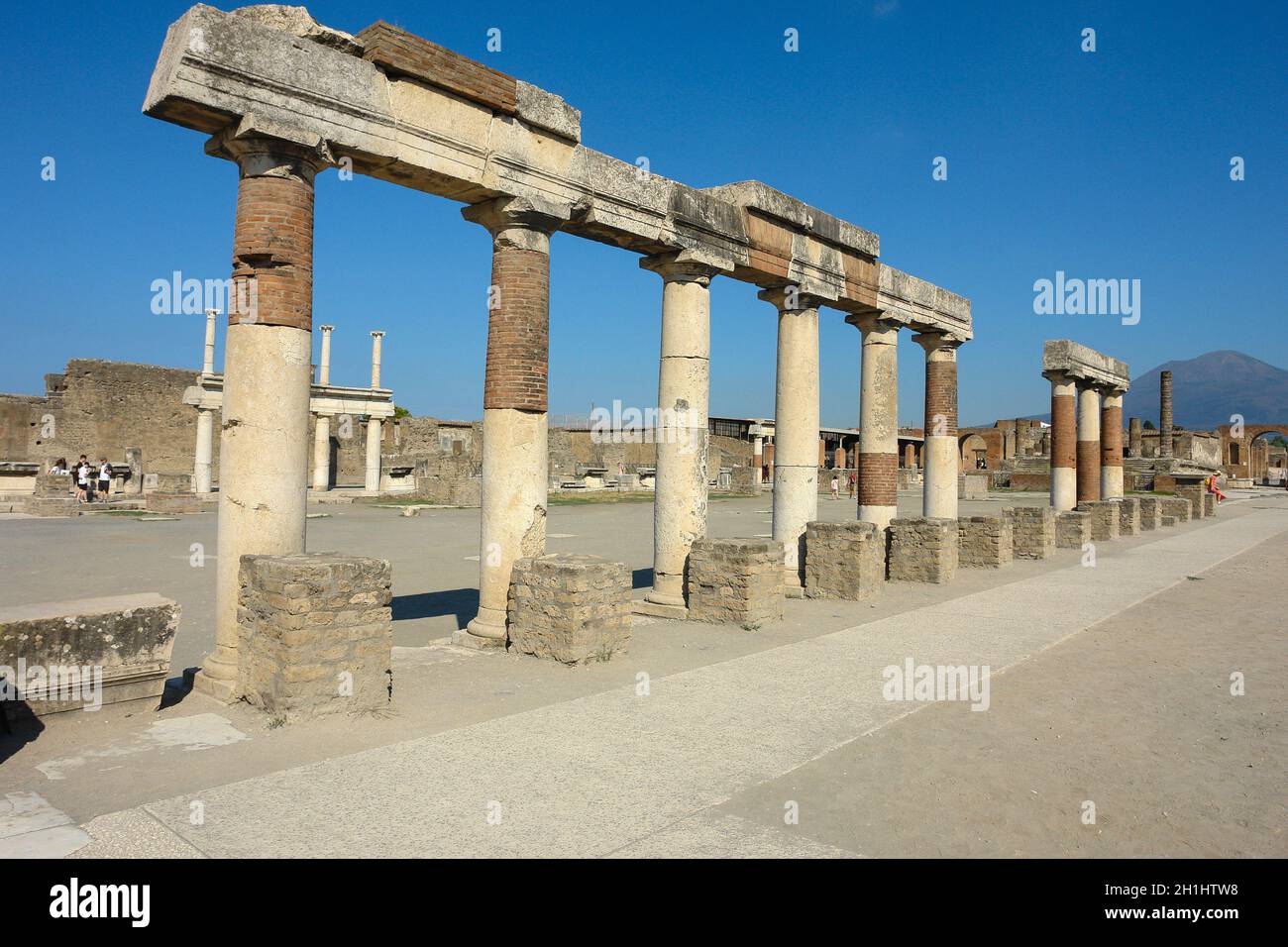 POMPEI, ITALY - AUGUST 1, 2018: Ruins of the ancient roman city of ...