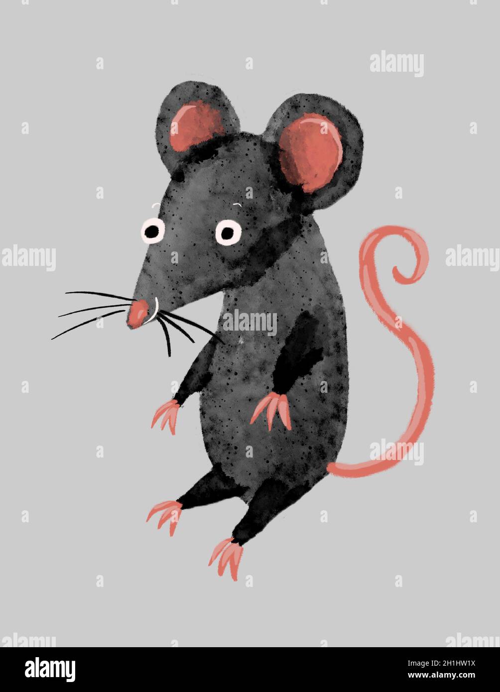 cute funny mouse illustration Stock Photo - Alamy