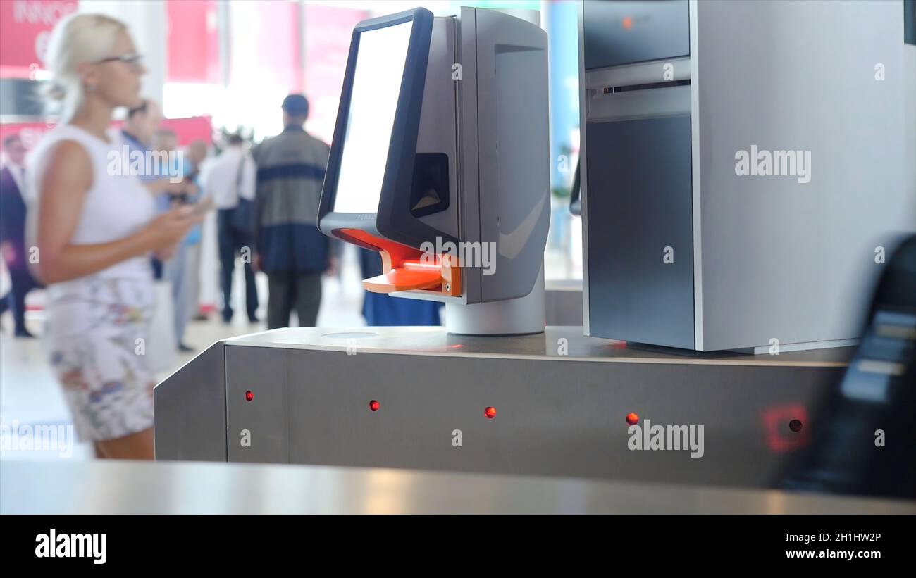 Entrance with e-pass. Media. Automatic checkpoint with contactless ...
