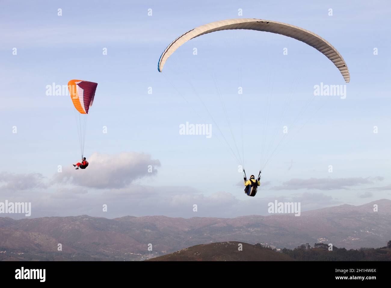 CALDELAS, PORTUGAL - DECEMBER 17: Paragliding Cross-country Portuguese ...
