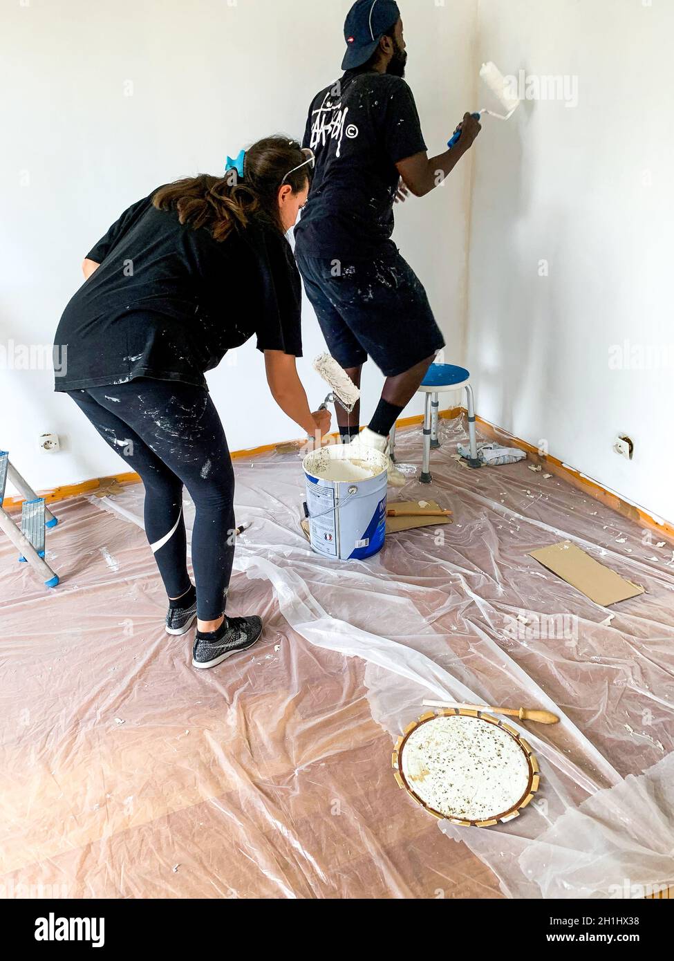 Restoration work in a private house, Lyon, Rhone, France Stock Photo ...