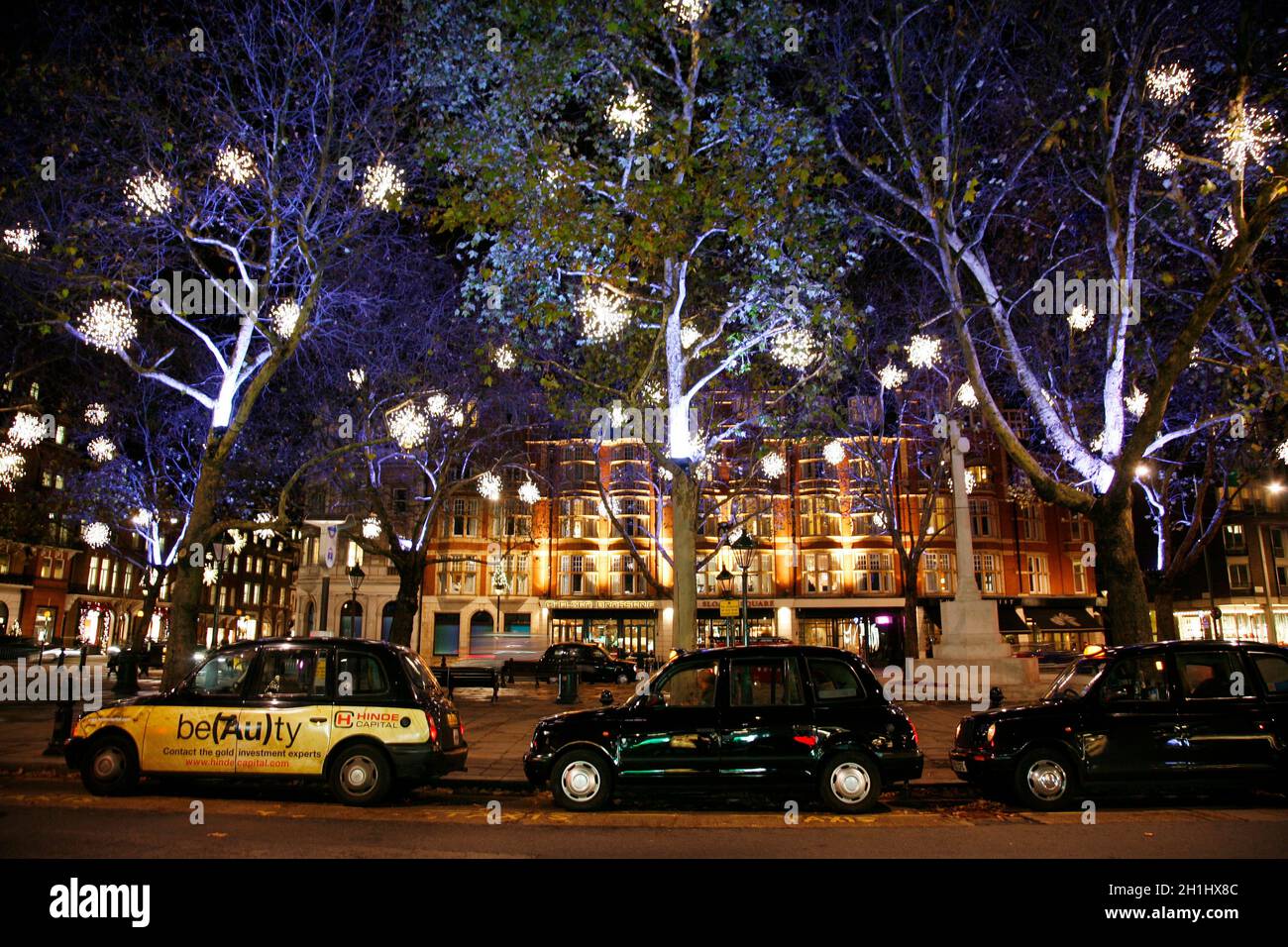 London, UK - November 30, 2011: Christmas Lights Display on Sloane ...