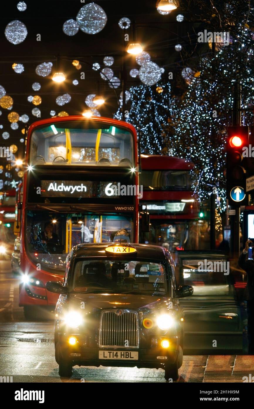 London, UK - Dec 8, 2016: London Taxi, also called hackney carriage ...