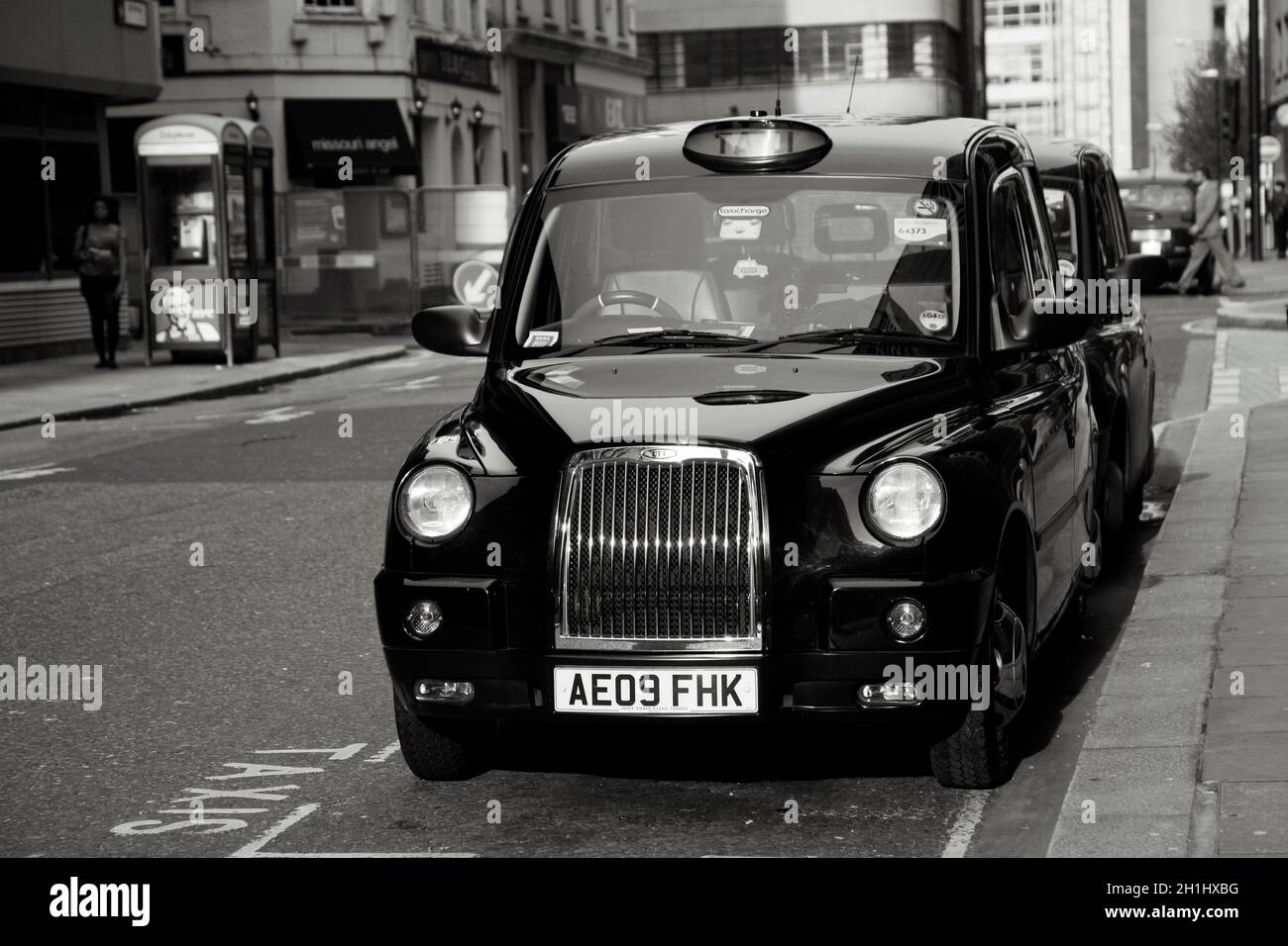 London, UK - April 30, 2012: TX4, London Taxi, also called hackney ...