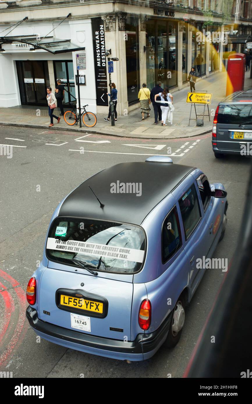 London, UK - July 14, 2017: London Taxi, also called hackney carriage ...