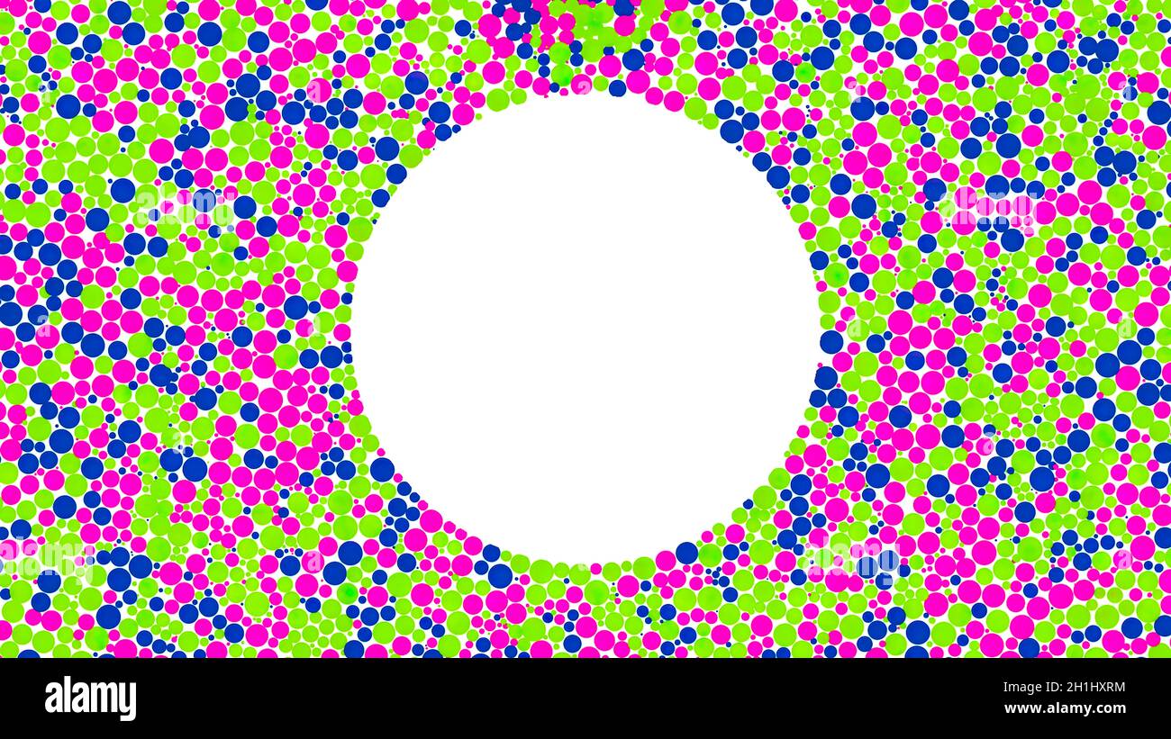Dots filling white background. Animation. Abastract animation of multicolored dots filling white ...