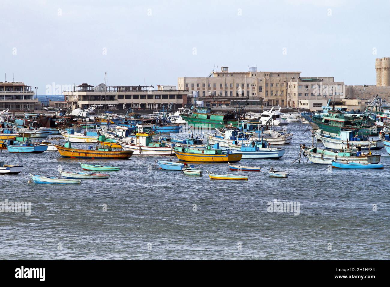 2010 fisherman boats and harbour in alexandria hi-res stock photography ...