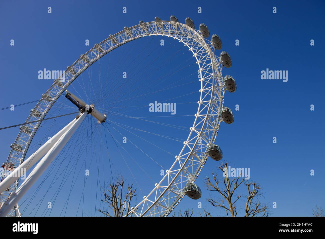 the london eye or millennium wheel in london Stock Photo - Alamy