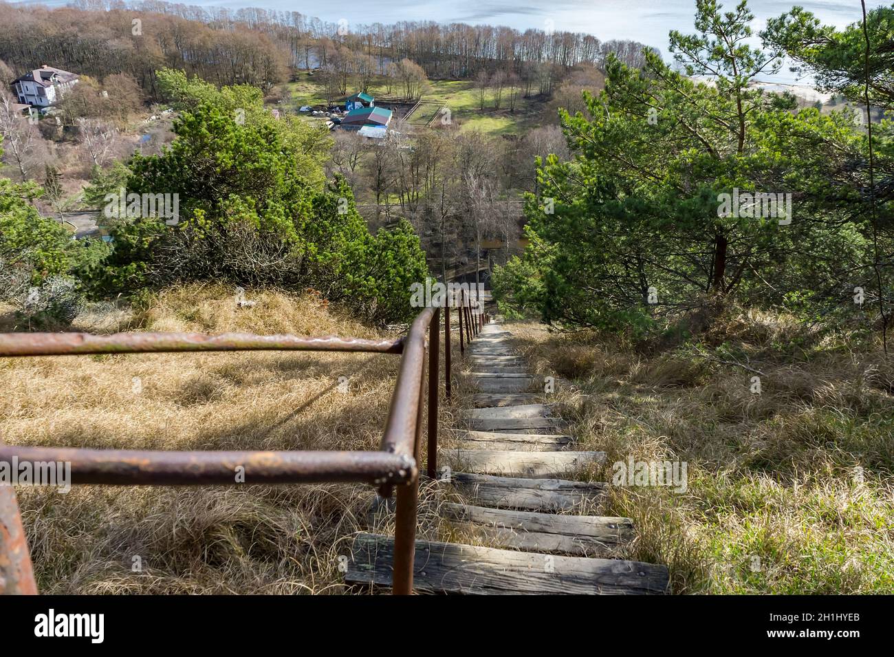 Kaliningrad region, Curonian Spit, Russia, February 24, 2020. Nature ...