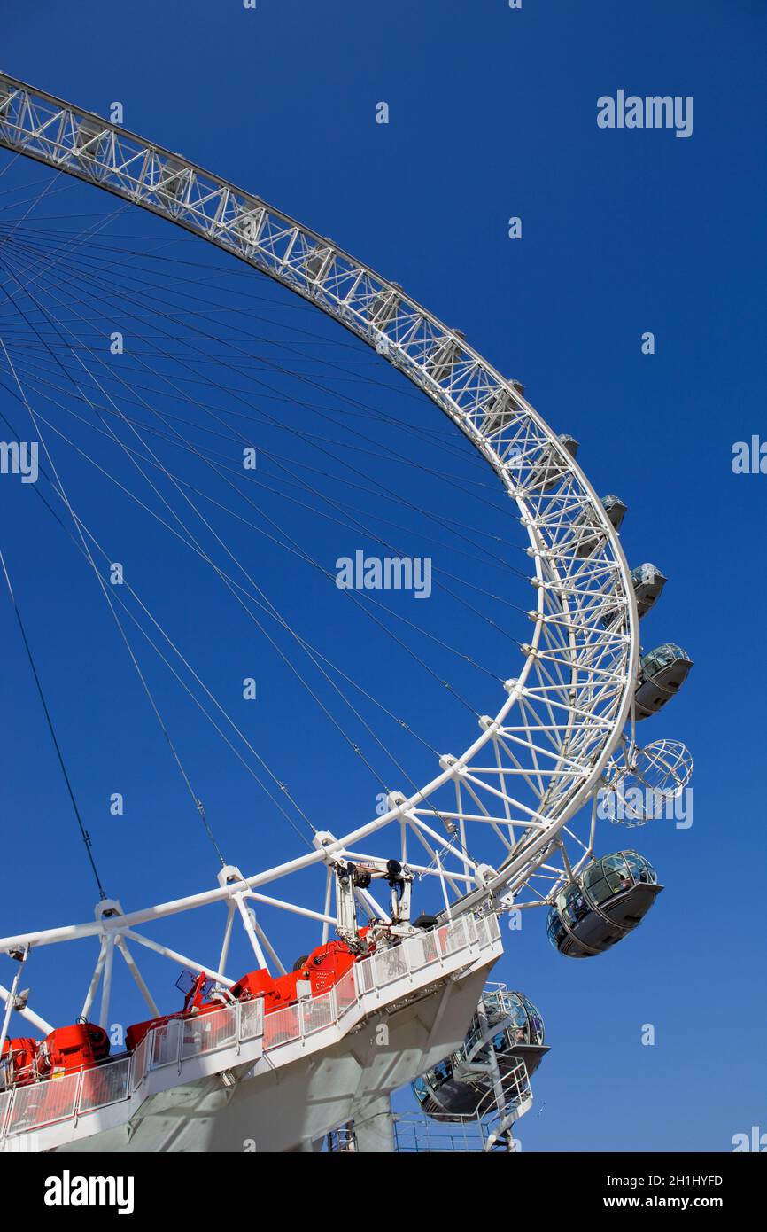 the london eye or millennium wheel in london Stock Photo - Alamy