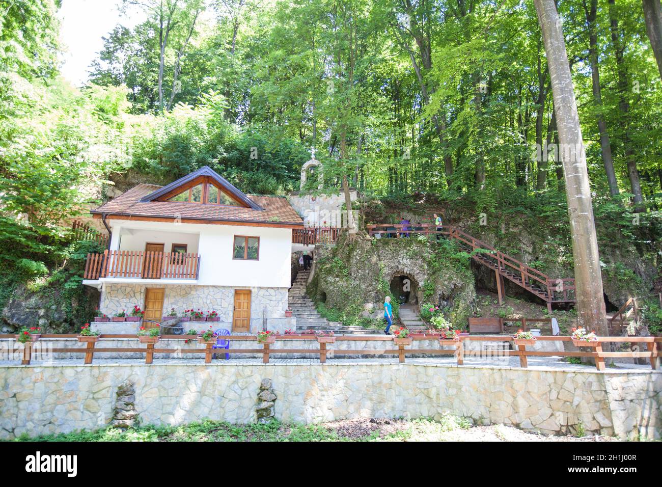 The monk’s cave, monastic cell, The Tuman Monastery, Orthodox monastery ...