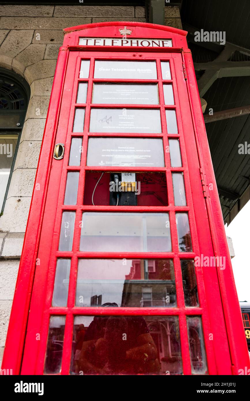 Train station telephone booth hi-res stock photography and images - Alamy