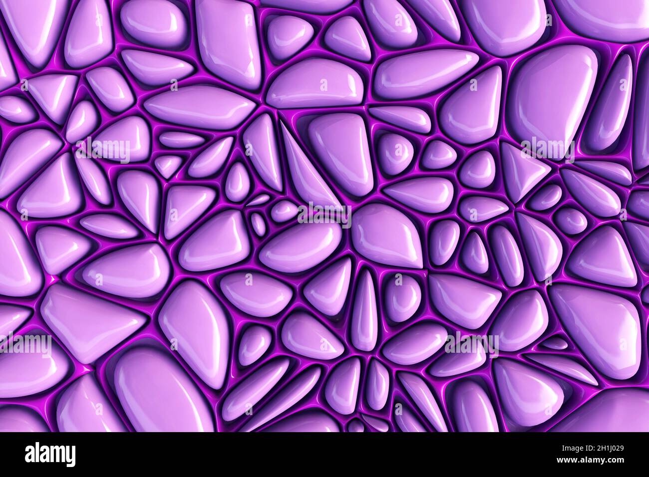 3d rendering of pink pebbles with lines background. Abstract minimalist ...