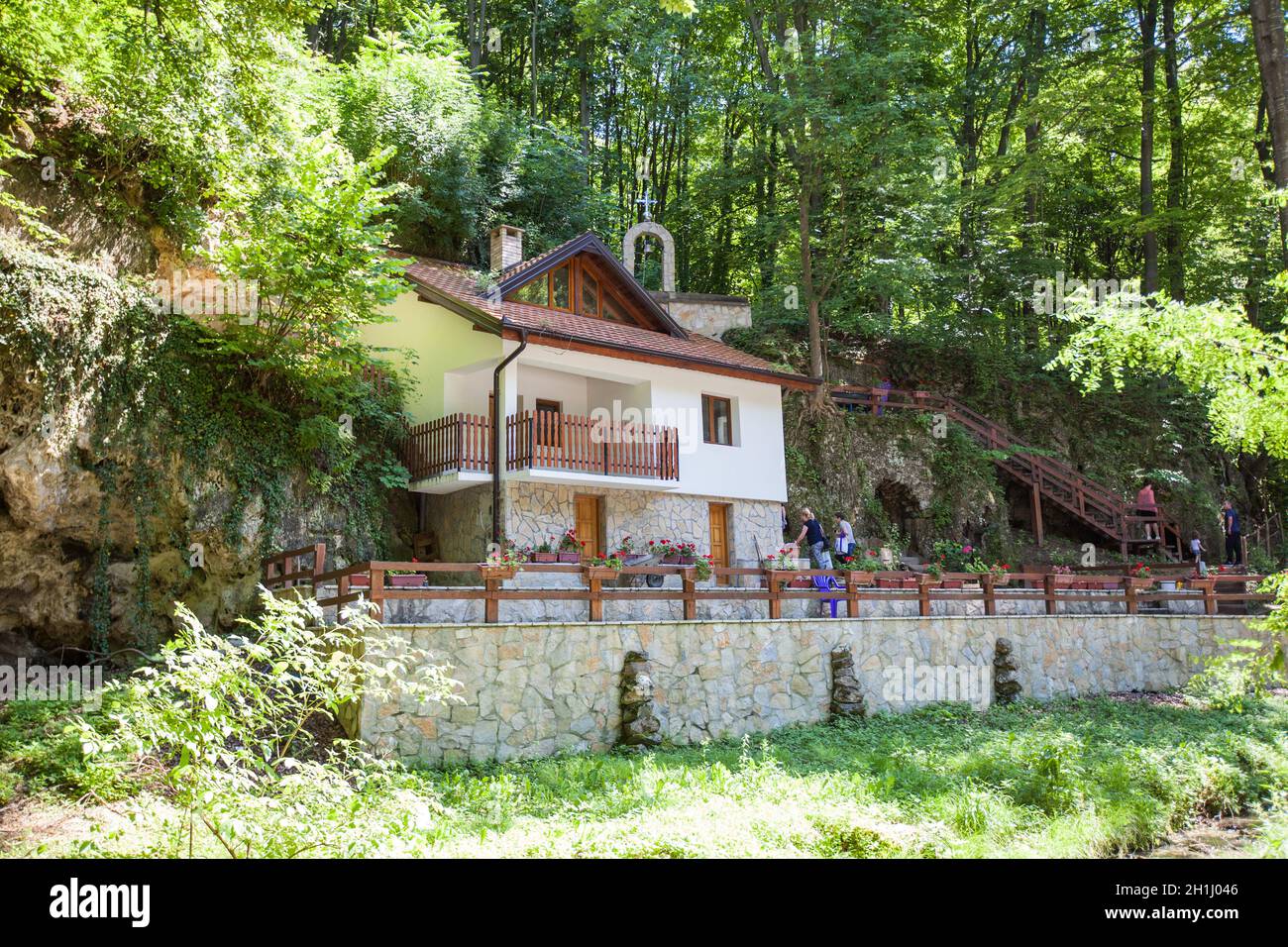The monk’s cave, monastic cell, The Tuman Monastery, Orthodox monastery ...