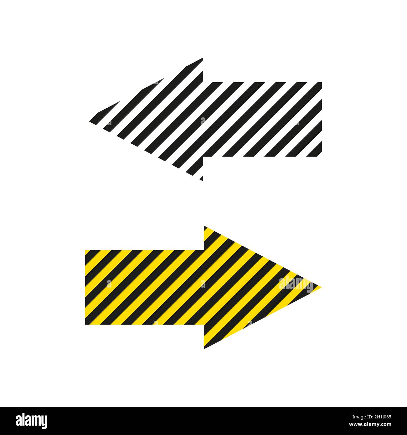 Arrows linear. Stripe design set. Striped arrows Stock Vector Image ...