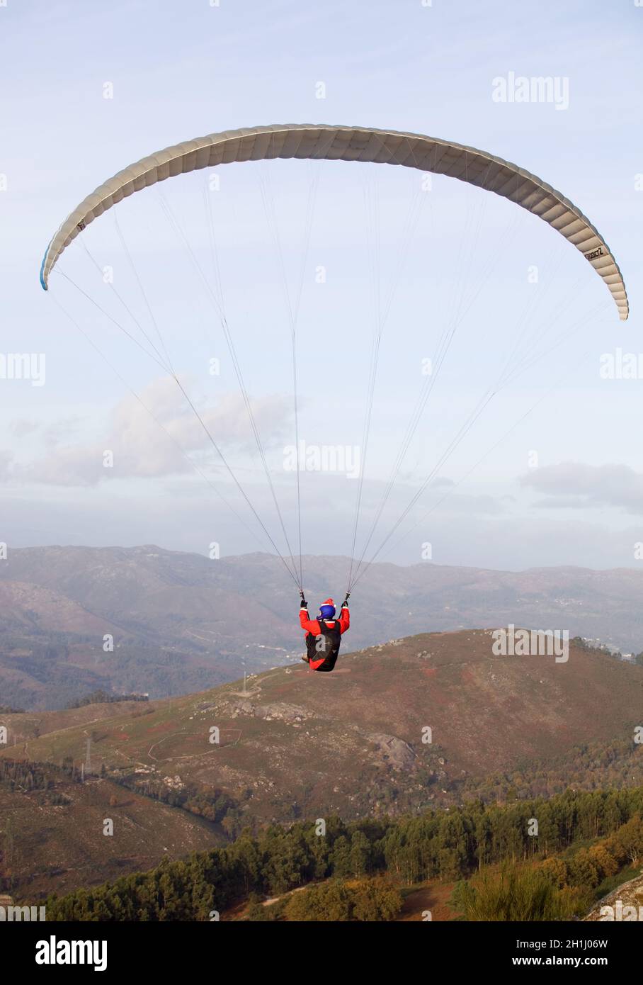 CALDELAS, PORTUGAL - DECEMBER 17: Paragliding Cross-country Portuguese ...
