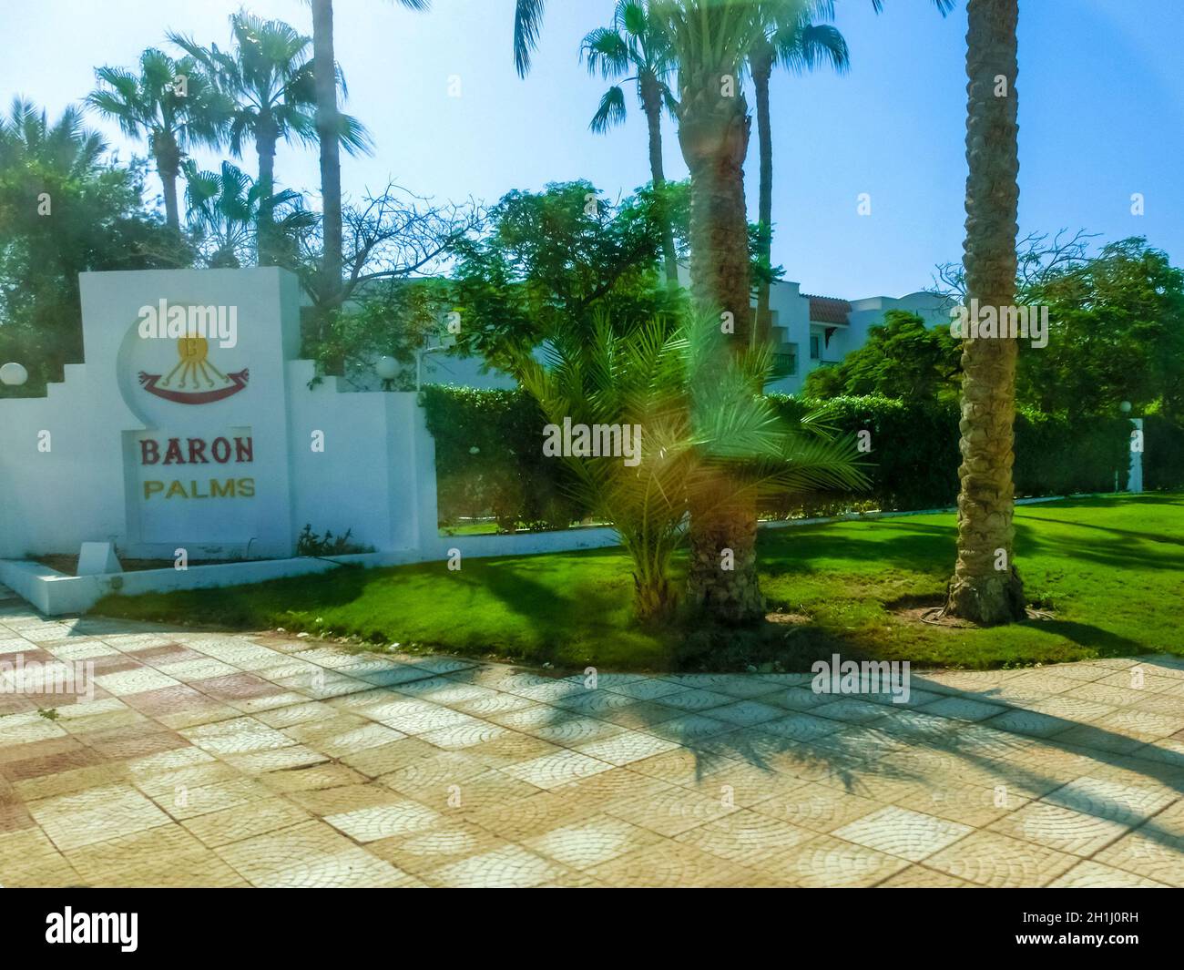 Sharm El Sheikh, Egypt - September 9, 2020: The view of hotel Baron ...