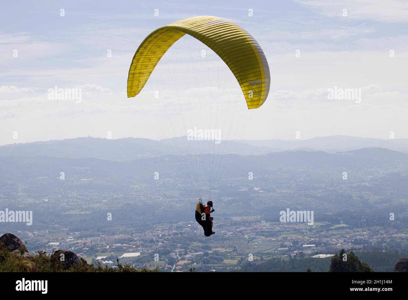CALDELAS, PORTUGAL - OCTOBER 13: Paragliding Aboua Cup, in the north of ...