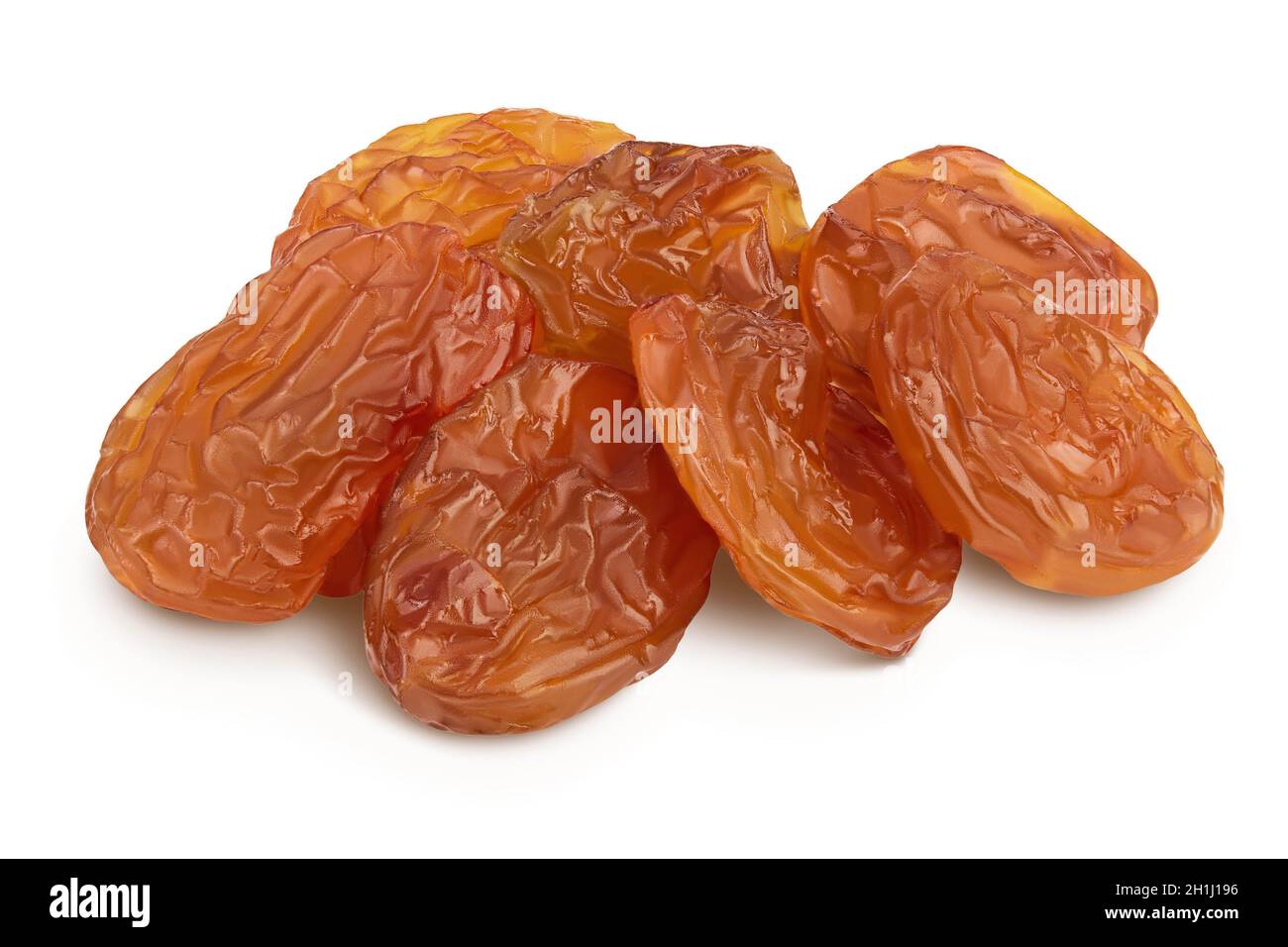 brown raisin isolated on white background with clipping path and full ...