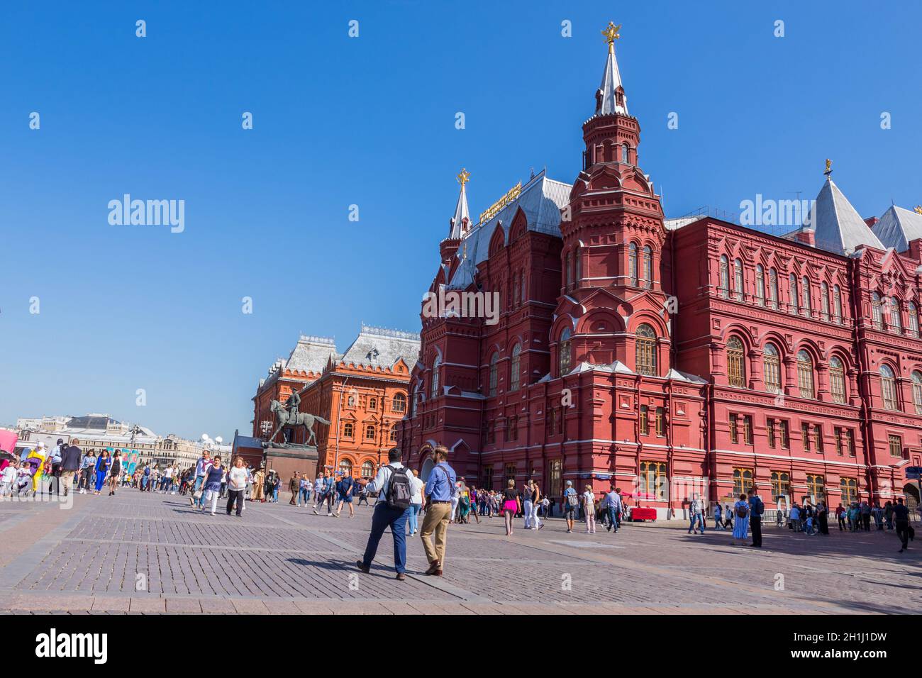 MOSCOW, RUSSIA: AUGUST 31, 2019: Historical buildings at the Red Square ...