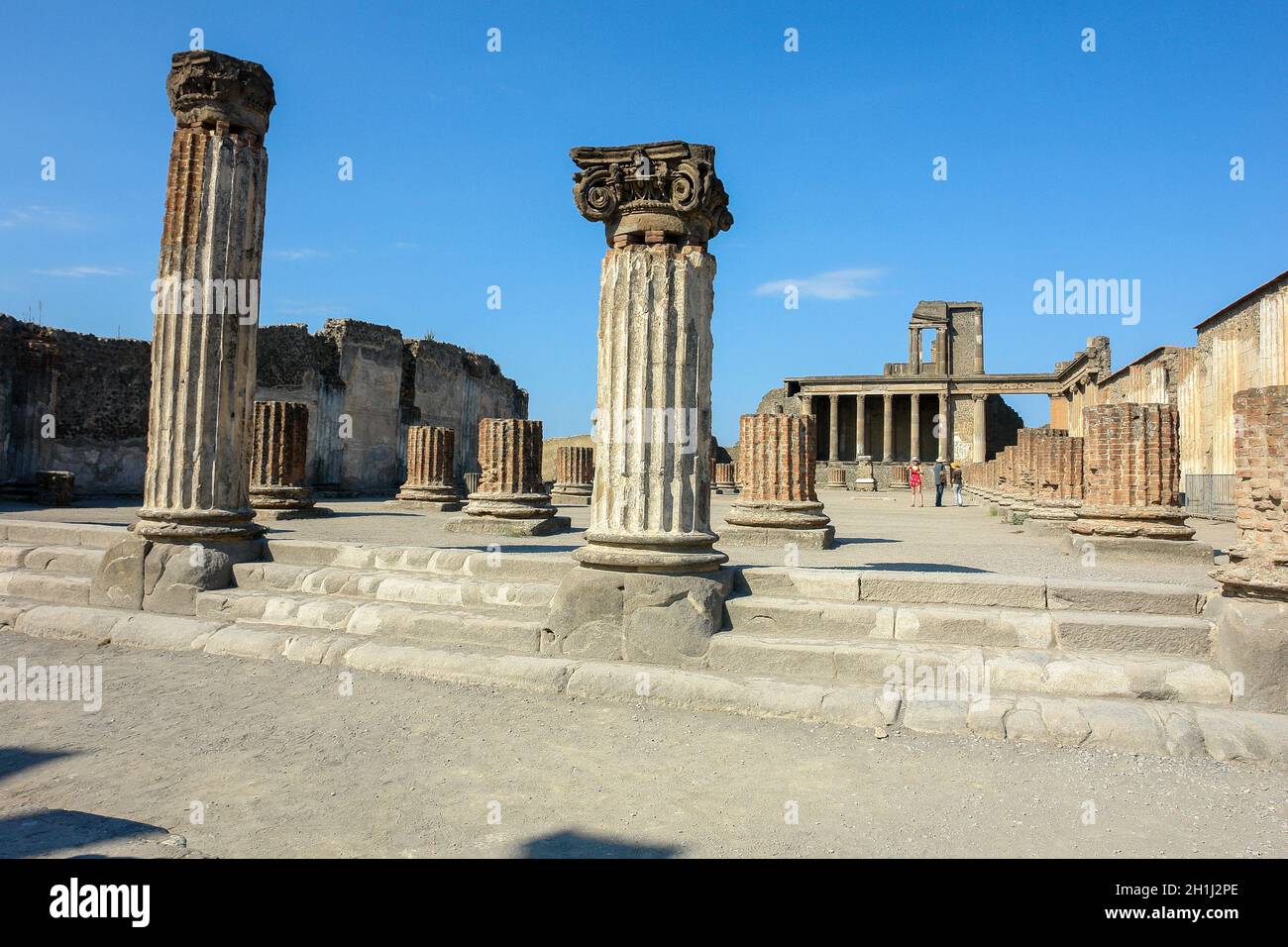 POMPEI, ITALY - AUGUST 1, 2018: Ruins of the ancient roman city of ...