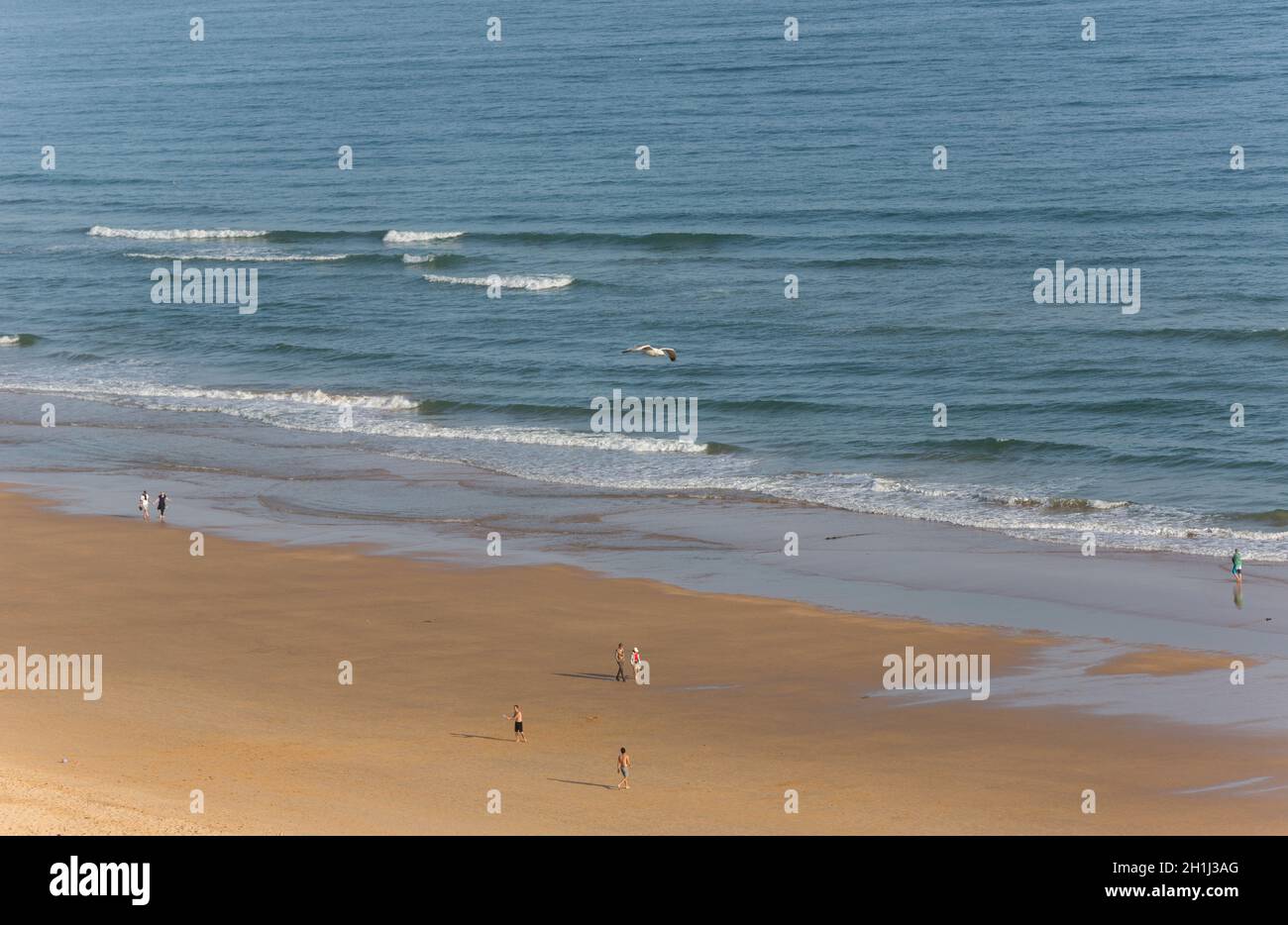 PRAIA DA ROCHA, PORTUGAL - APRIL 23, 2017: People at the famous beach ...