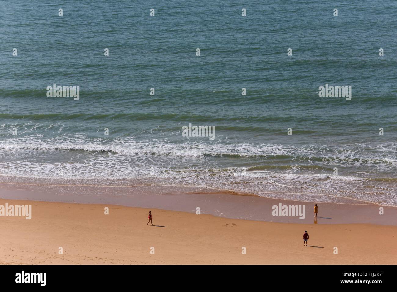 PRAIA DA ROCHA, PORTUGAL - APRIL 23, 2017: People at the famous beach ...