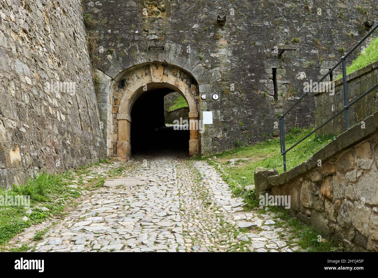 Scenic view of a pathway of an old medieval castle in Klodzko, Poland ...