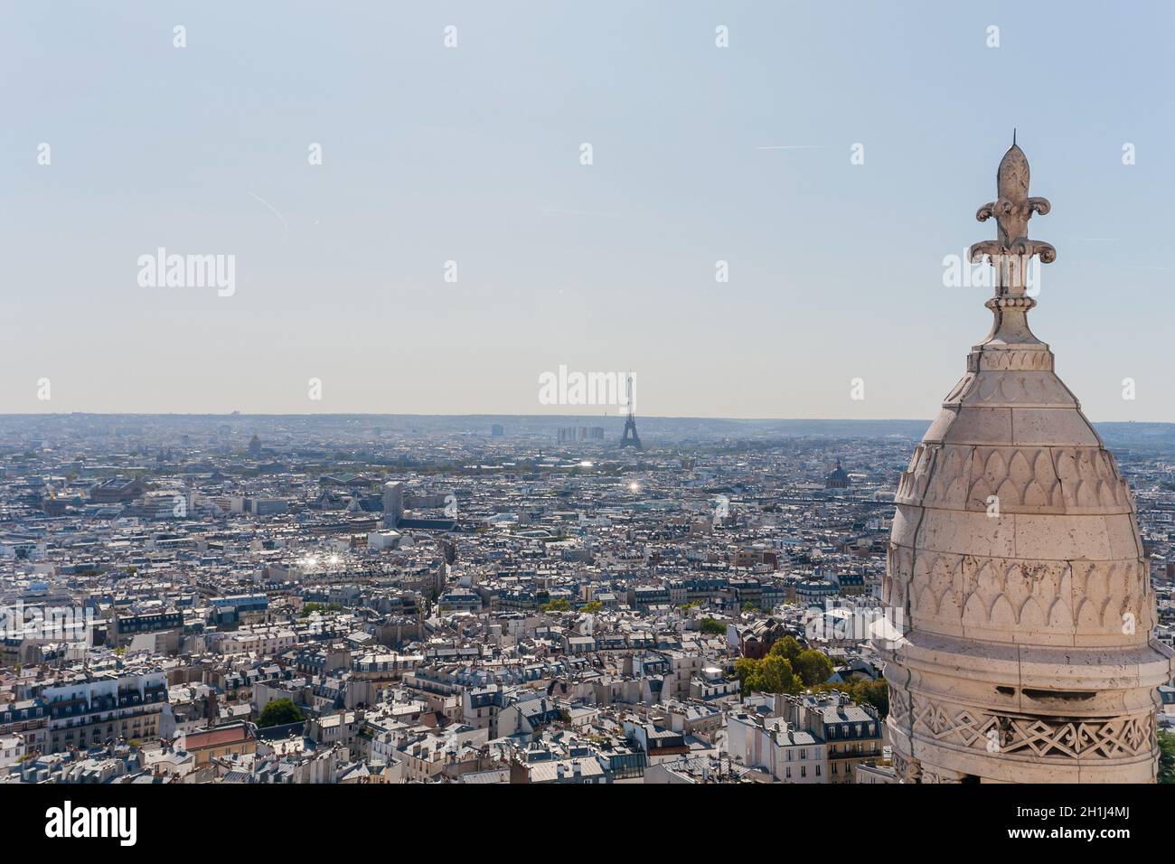 View of Paris from Sacre Coeur viewpoint, French architecture. Paris ...