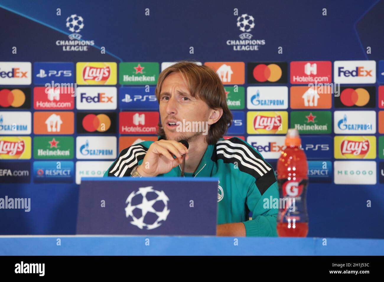 KYIV, UKRAINE - OCTOBER 18, 2021 - Midfielder Luka Modric of Real ...