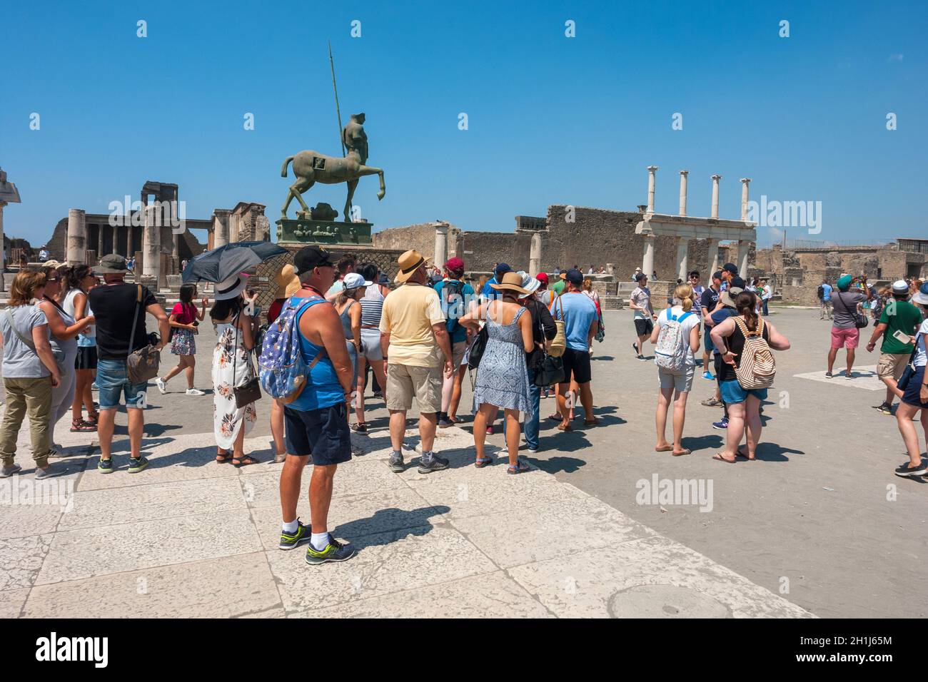POMPEI, ITALY - AUGUST 1, 2018: Ruins of the ancient roman city of ...
