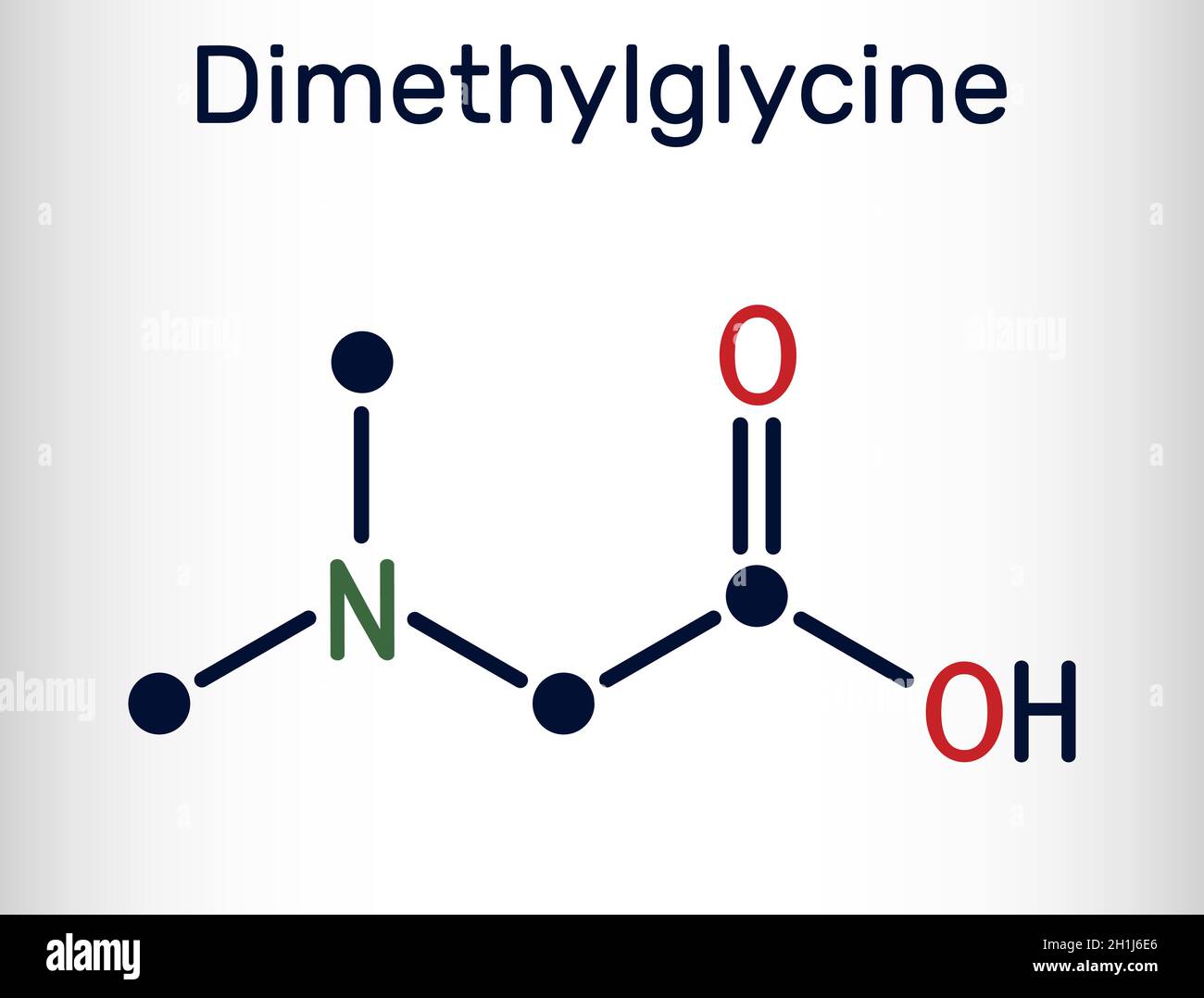 Dimethylglycine, DMG, molecule. It is derivative of the amino acid ...