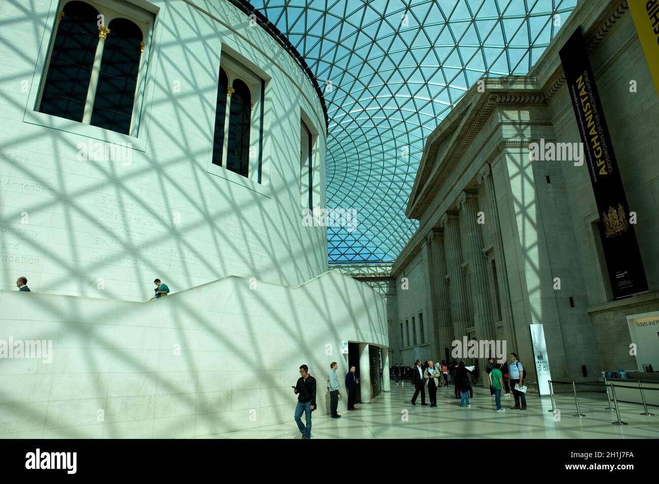 People visit the British Museum. Museum of human history and culture ...