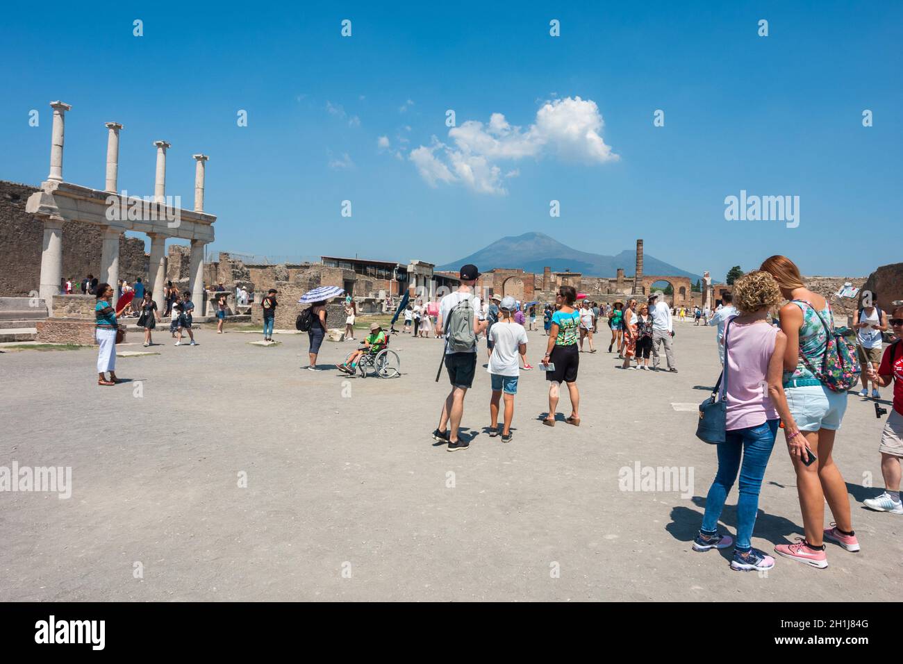 POMPEI, ITALY - AUGUST 1, 2018: Ruins of the ancient roman city of ...