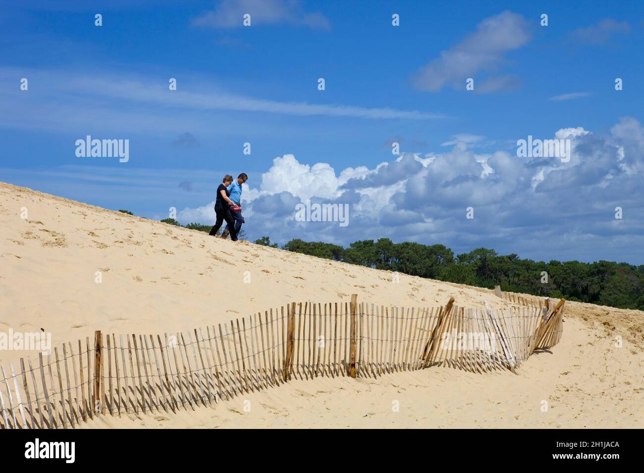 PYLA SUR MER, FRANCE - AUGUST 8: People visiting the Famous dune of ...