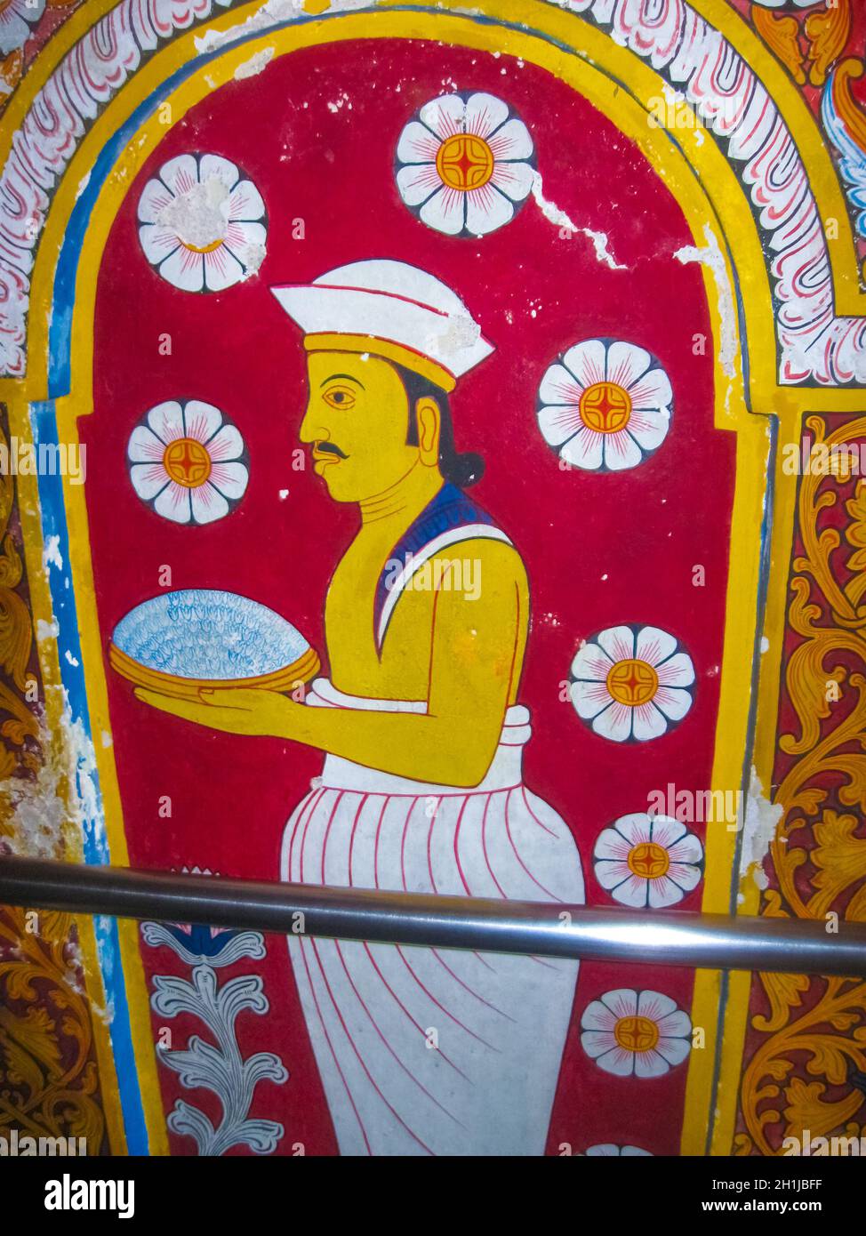 Kandy, Sri Lanka - May 02, 2009: The painting at Temple Of The Sacred ...