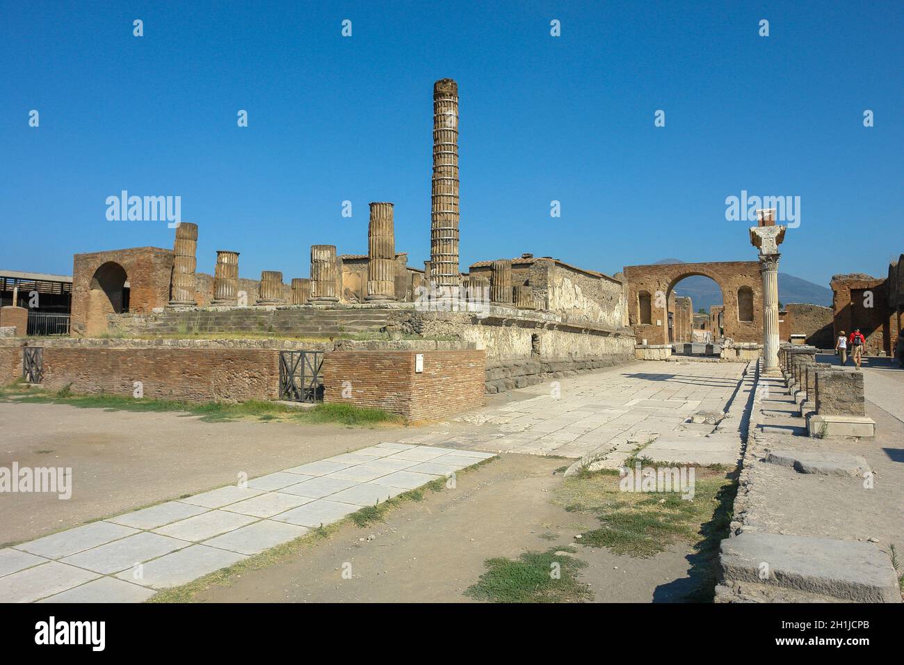 POMPEI, ITALY - AUGUST 1, 2018: Ruins of the ancient roman city of ...