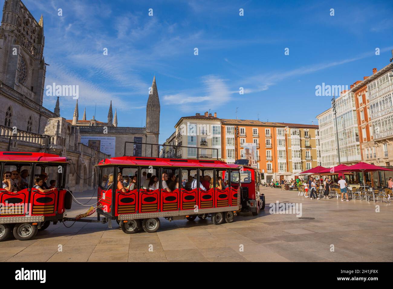 Burgos, Spain - 10 August 2019: View at the Burgos Plaza Mayor. Burgos ...