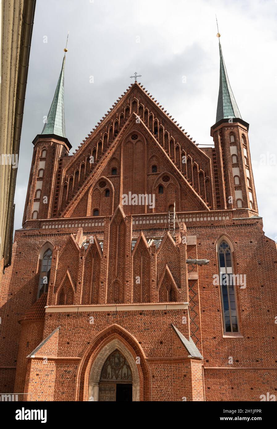 View of Frombork Cathedral a place where he worked Copernicus. Poland ...