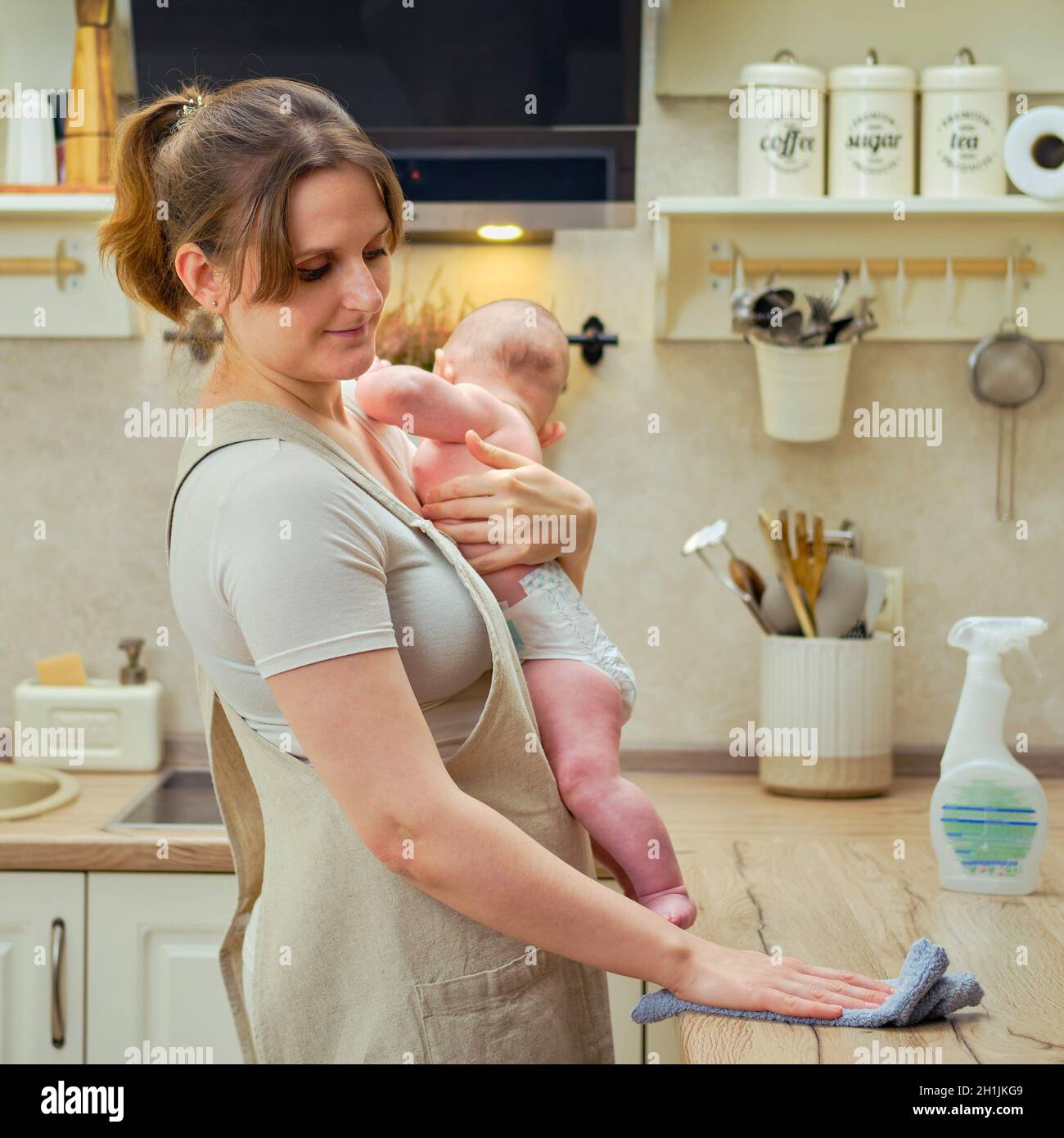 Cleaning family house hygiene infant hi-res stock photography and ...