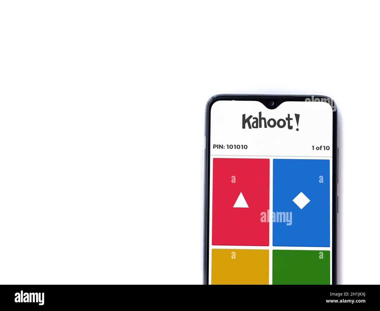 Lod, Israel - July 8, 2020: Kahoot! app launch screen with logo on the ...