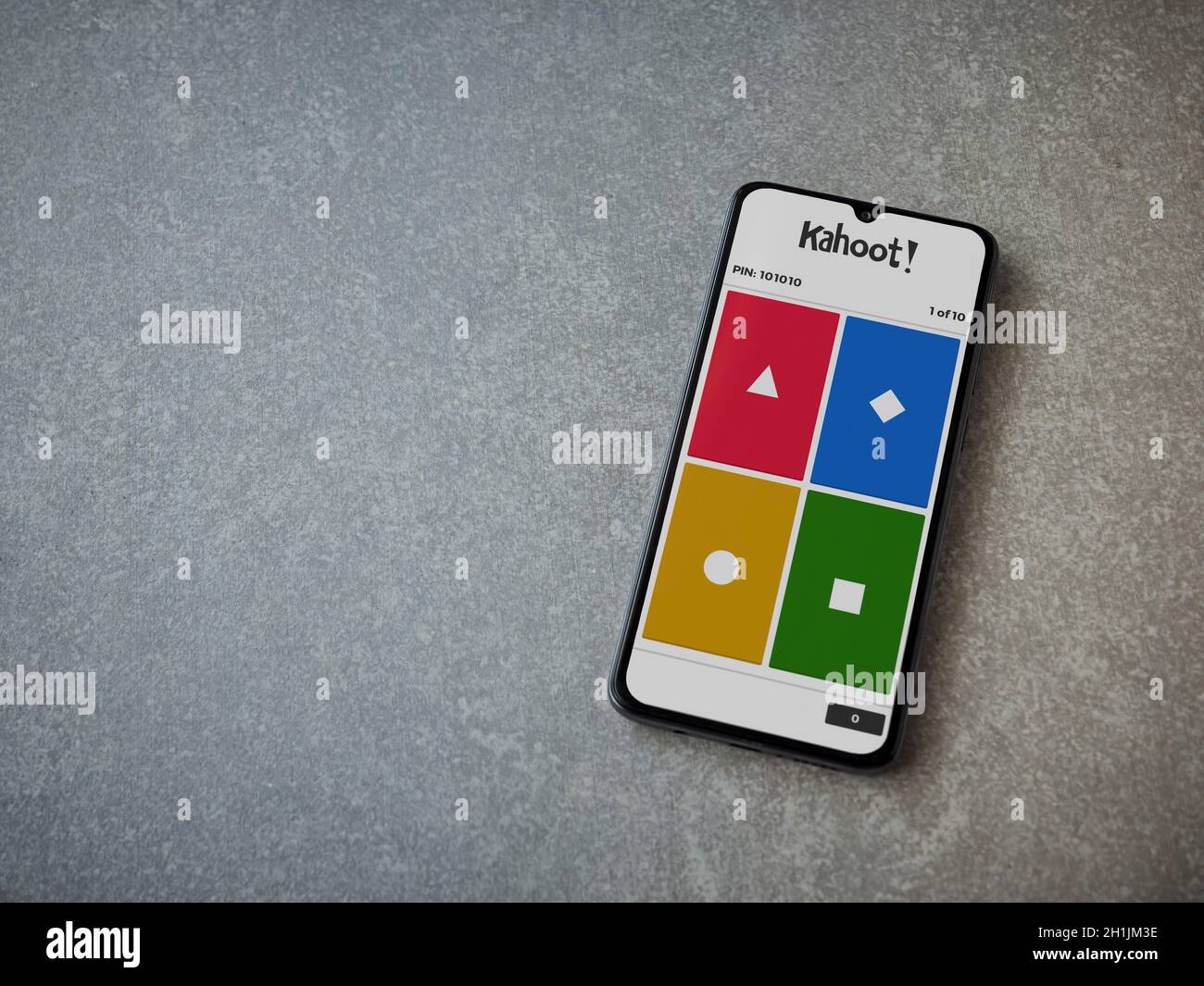 Lod, Israel - July 8, 2020: Kahoot! app launch screen with logo on the ...